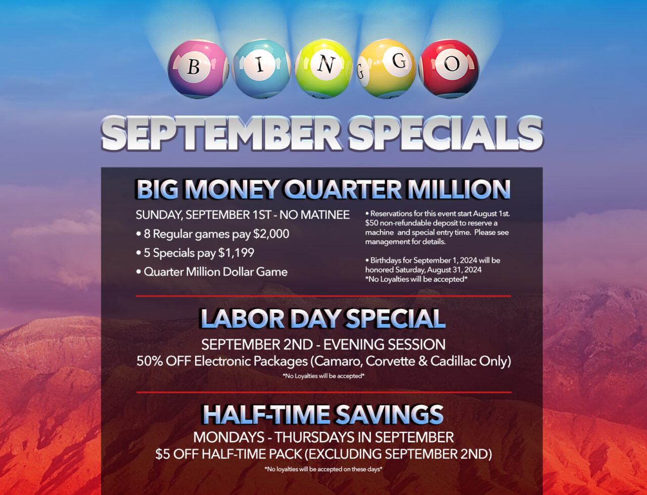 Bingo - Route 66 Casino Hotel